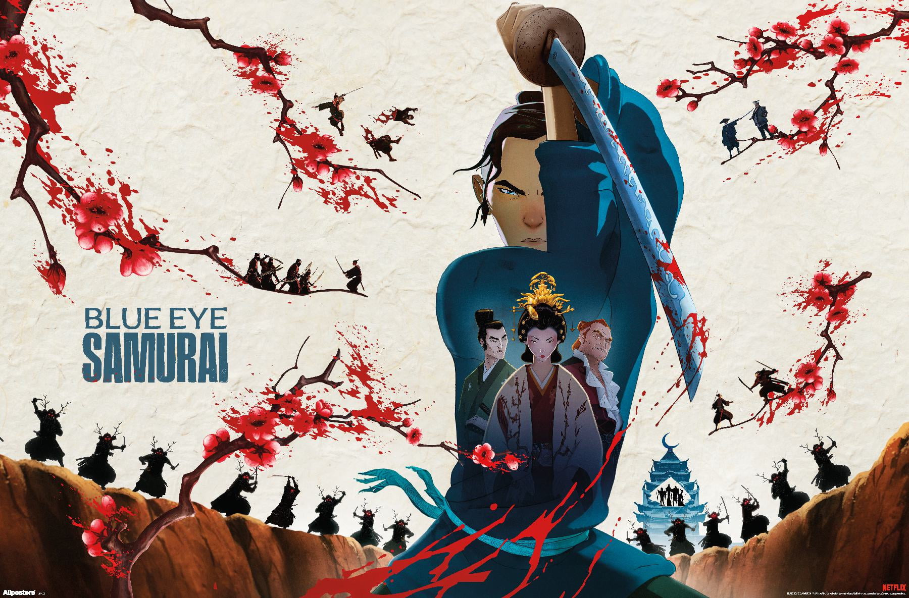 Netflix Blue Eye Samurai (2023) - One Sheet Wall Poster, 14.725" x 22. ...