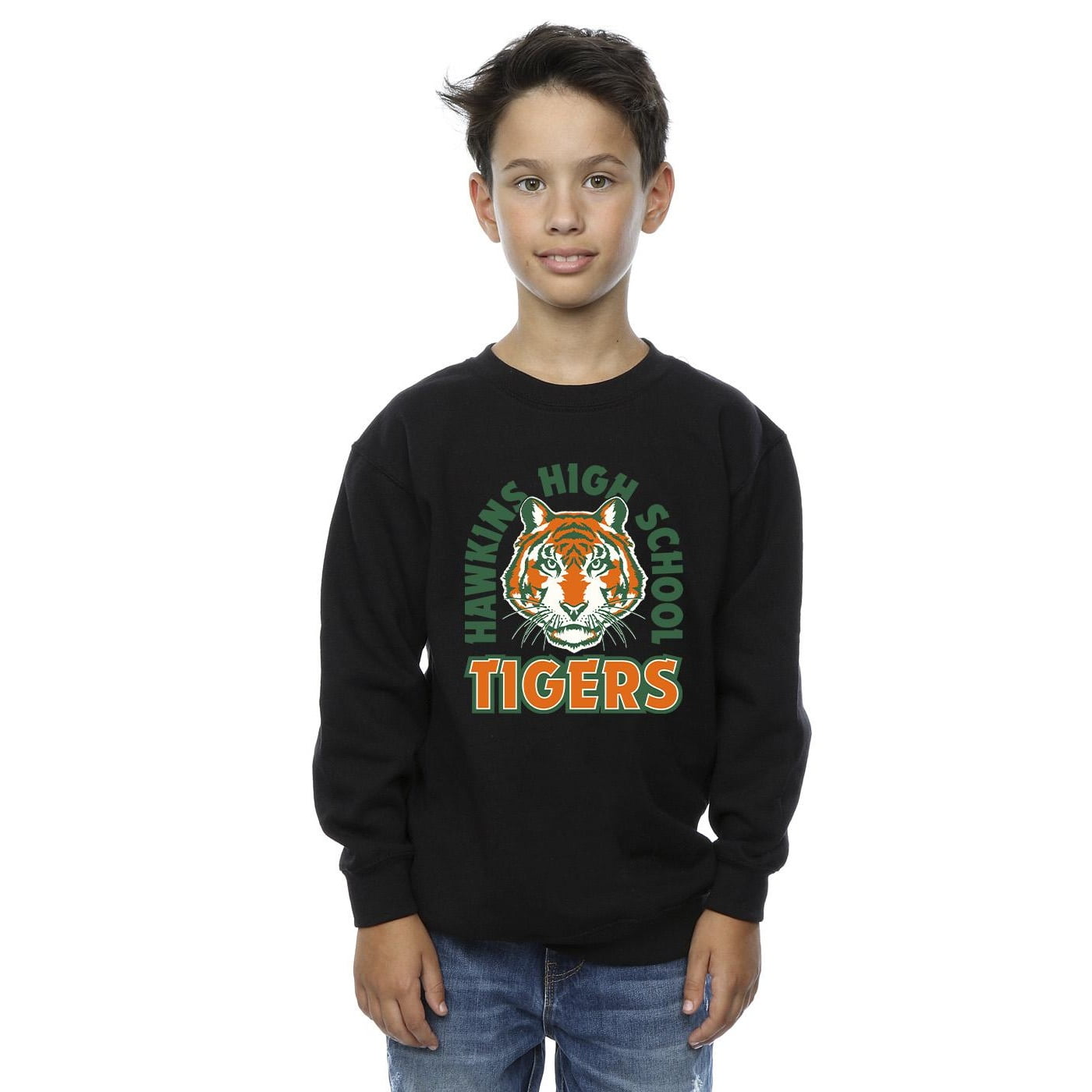 Netflix Boys Stranger Things Hawkins Arch Tiger Sweatshirt - Walmart.com