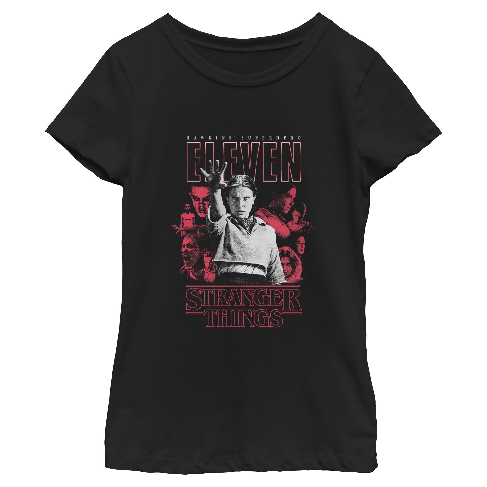 Netflix Girls' Stranger Things Red Eleven Art Collage T Shirt - Walmart.com