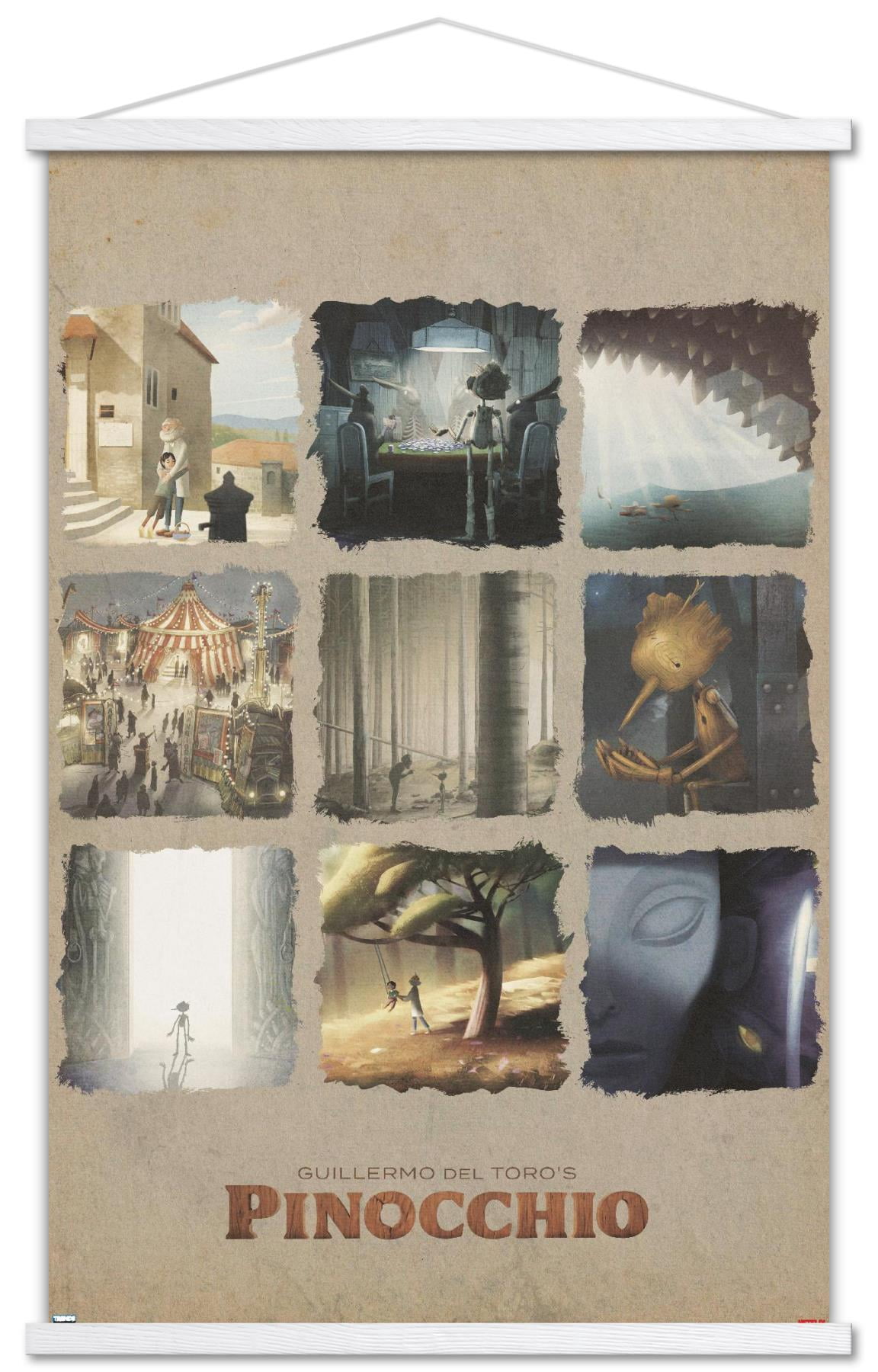 Netflix Guillermo Del Toro's Pinocchio - Grid Wall Poster with Magnetic ...