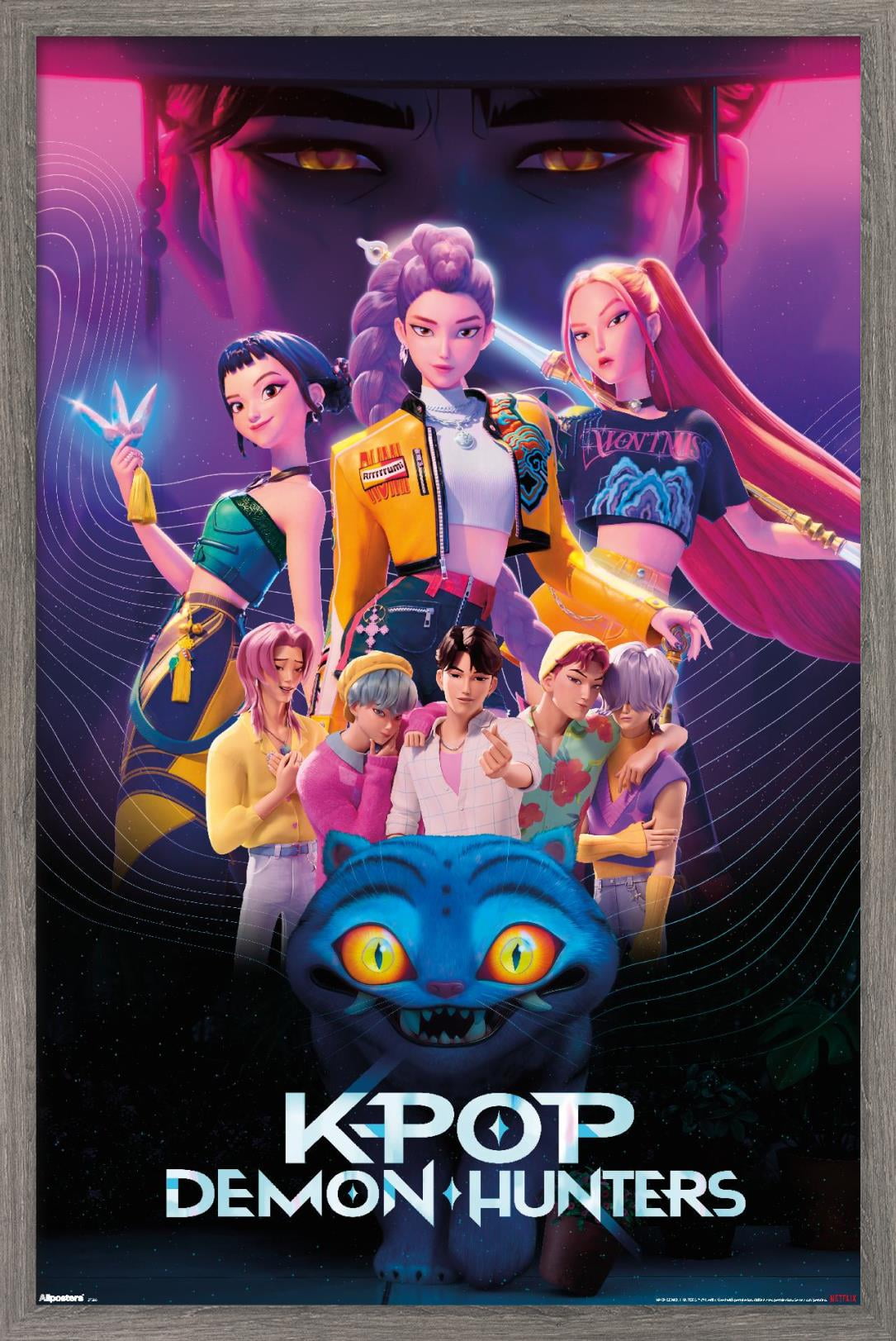 Netflix KPop Demon Hunters (2025) - Group Wall Poster, 14.725" x 22.375" Framed - Walmart.com