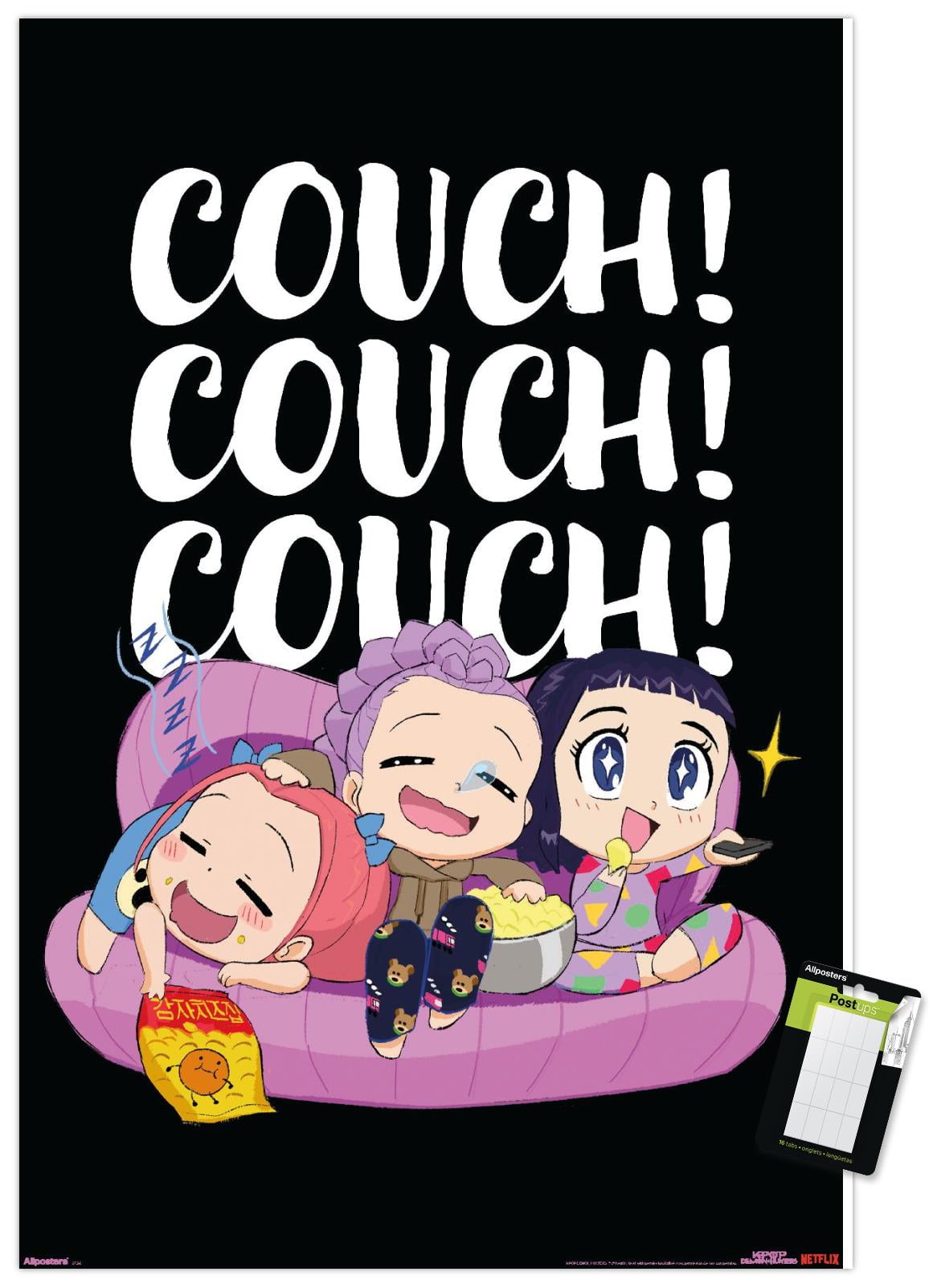 Netflix KPop Demon Hunters (2025) - Huntrix Chibi Couch Wall Poster, 14 ...