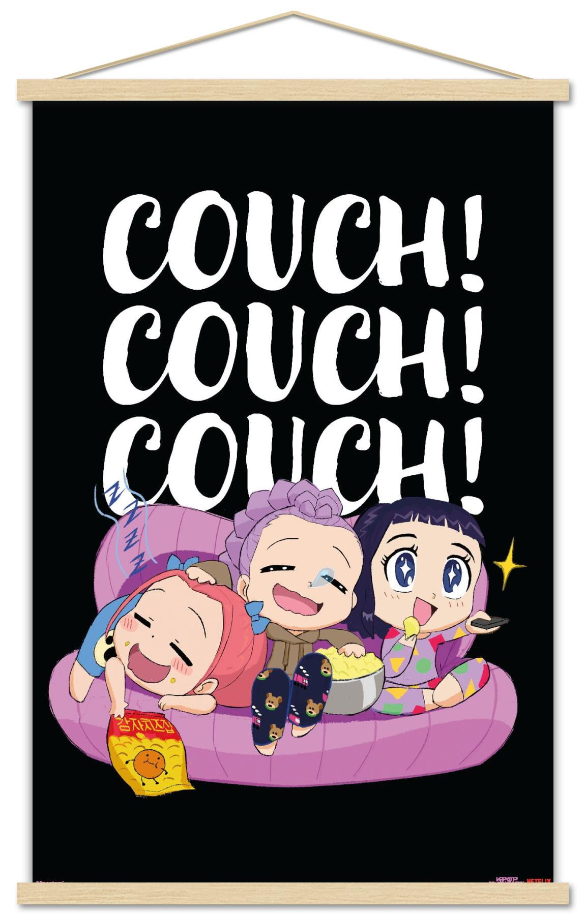 Netflix KPop Demon Hunters (2025) - Huntrix Chibi Couch Wall Poster ...
