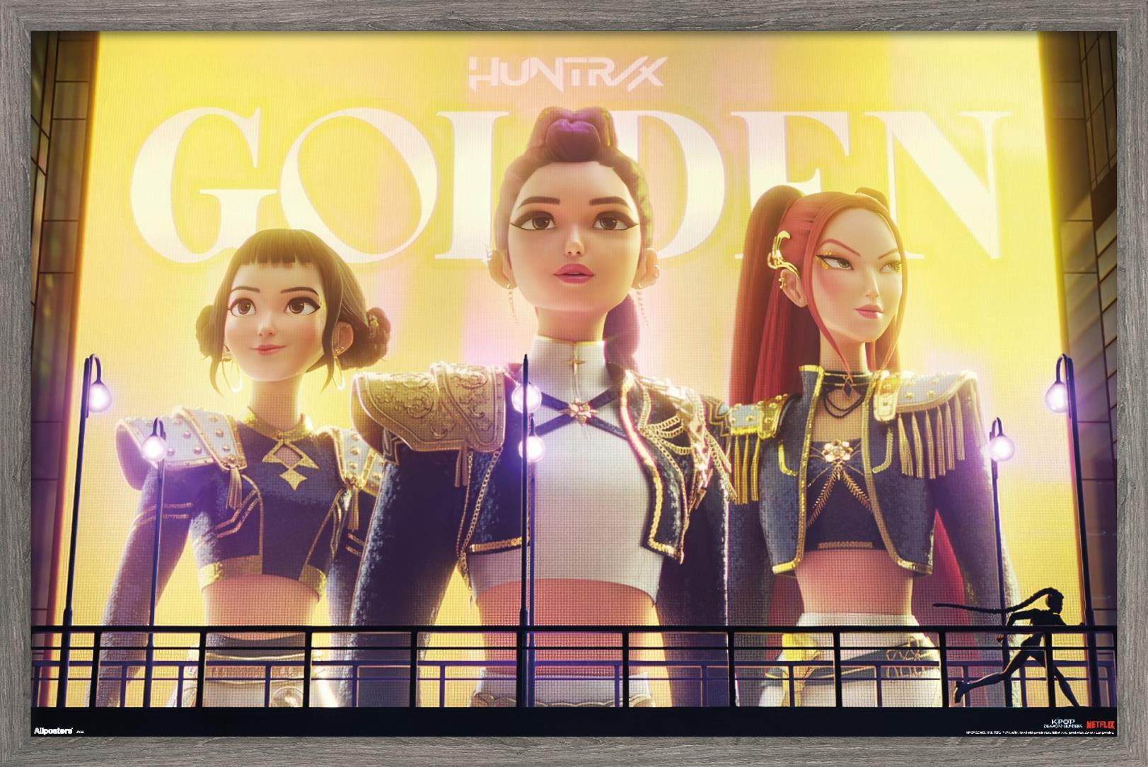 Netflix KPop Demon Hunters (2025) - Huntrix Golden Wall Poster, 14.725 ...