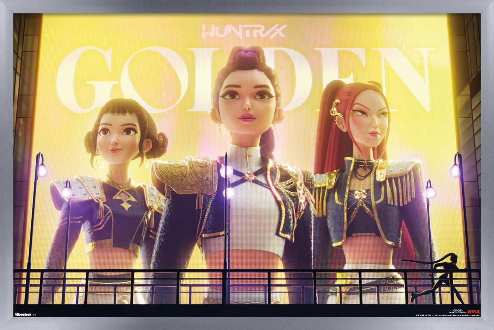 Netflix KPop Demon Hunters (2025) - Huntrix Golden Wall Poster, 22.375 ...