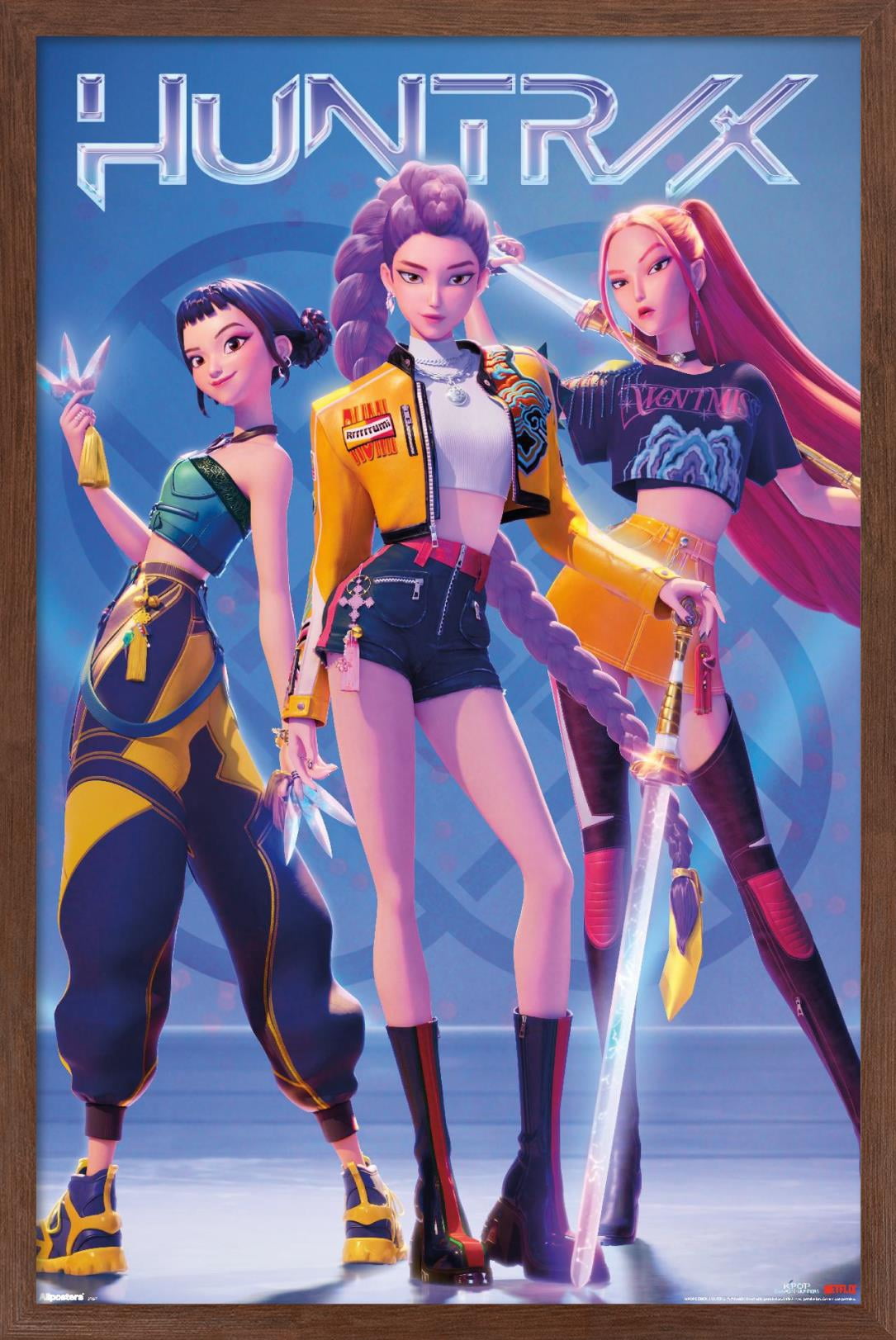 Netflix Kpop Demon Hunters 2025 Huntrix Hero Group Wall Poster 14