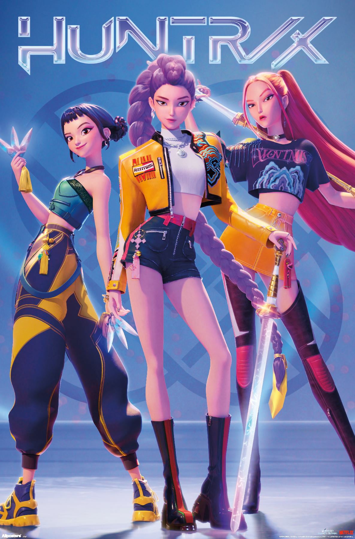 Netflix KPop Demon Hunters (2025) - Huntrix Hero Group Wall Poster, 22.375" x 34" - Walmart.com