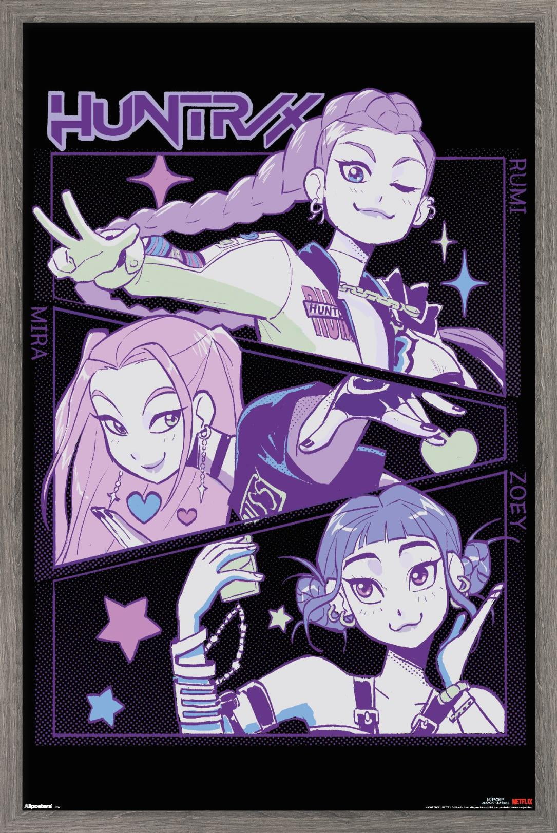 Netflix KPop Demon Hunters (2025) - Huntrix Illustration Wall Poster ...