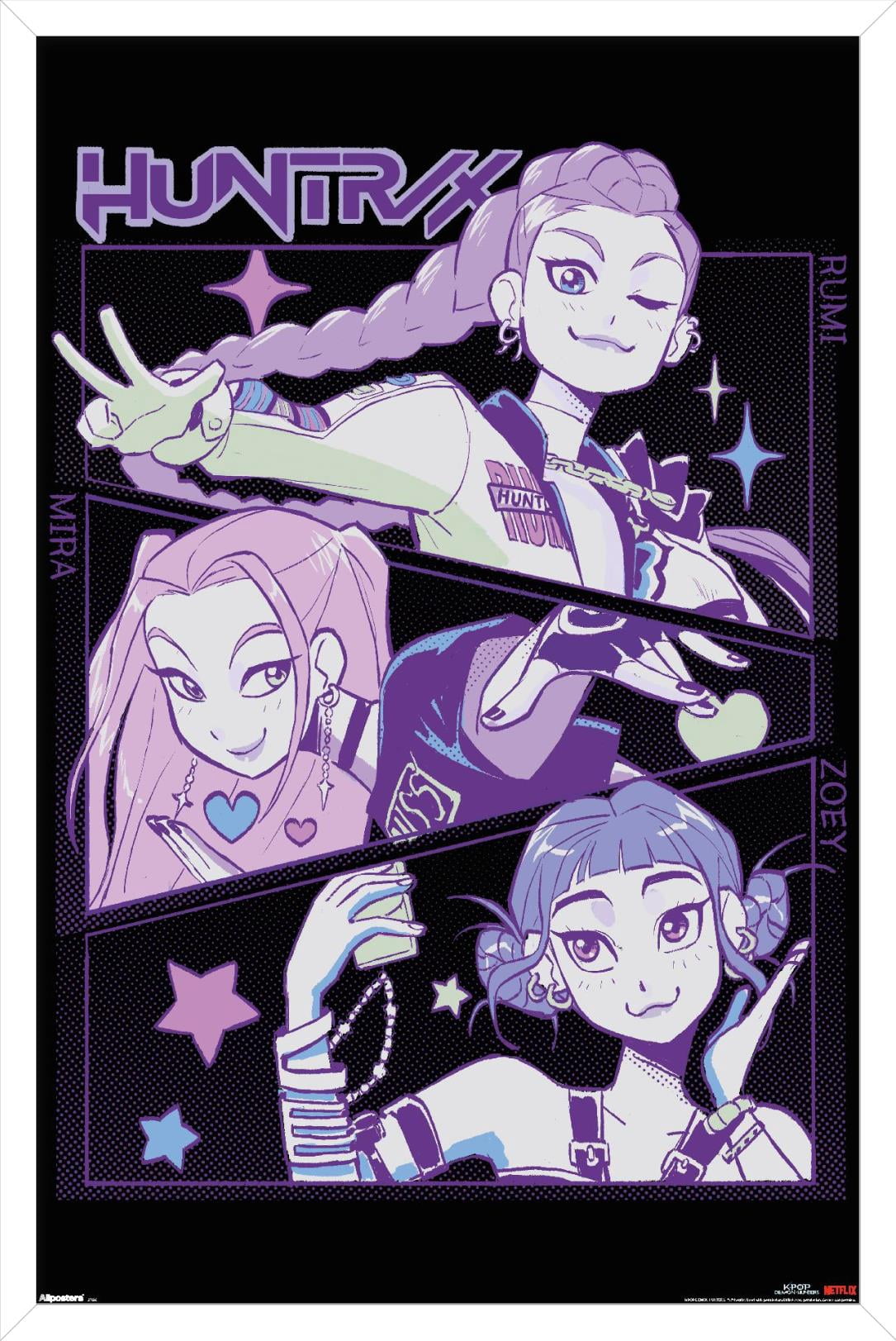 Netflix KPop Demon Hunters (2025) - Huntrix Illustration Wall Poster ...