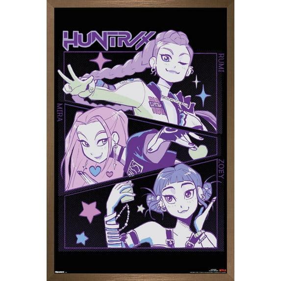 Netflix KPop Demon Hunters (2025) - Huntrix Illustration Wall Poster ...