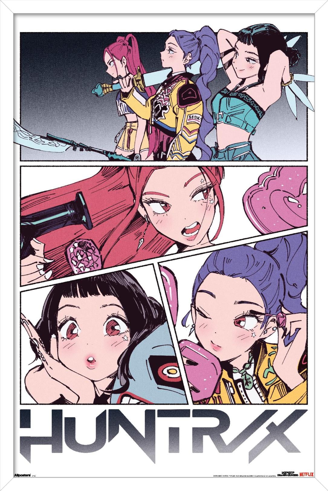 Netflix KPop Demon Hunters (2025) - Huntrix Manga Panels Wall Poster ...