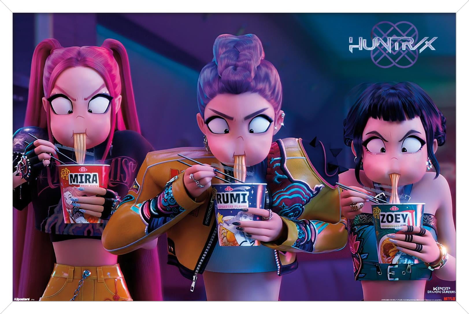 Netflix KPop Demon Hunters (2025) - Huntrix Noodles Wall Poster, 22.375 ...