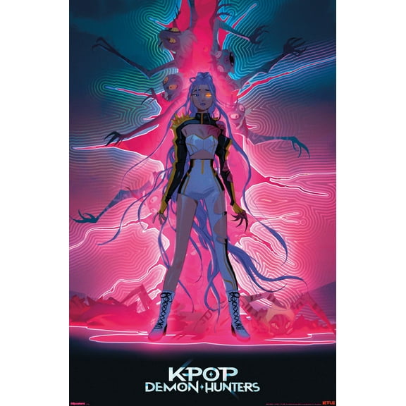 Netflix KPop Demon Hunters (2025) - Huntrix Illustration Wall Poster ...