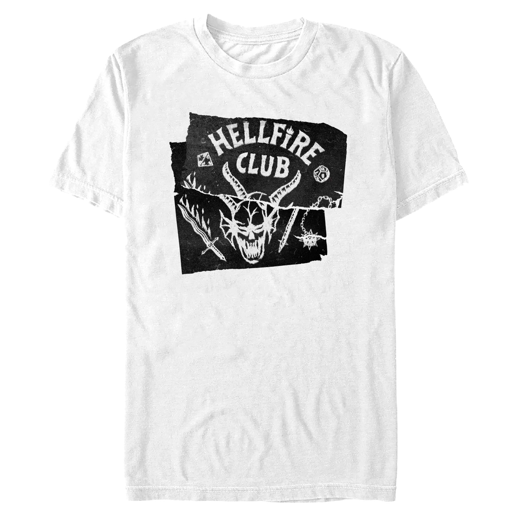 Netflix Men's Stranger Things Hellfire Club Distressed Poster T Shirt ...