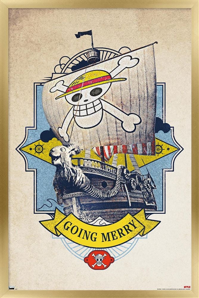 Netflix One Piece - Going Merry Wall Poster, 14.725" x 22.375" Framed ...