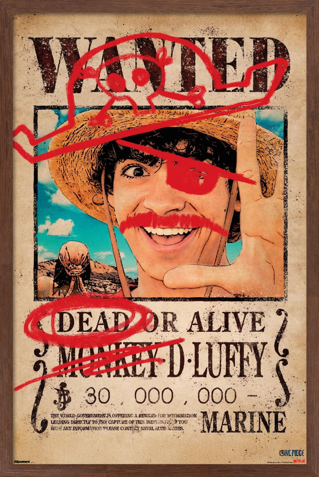 Netflix One Piece: Season 2 (2026) - Wanted Monkey D Luffy Wall Poster ...