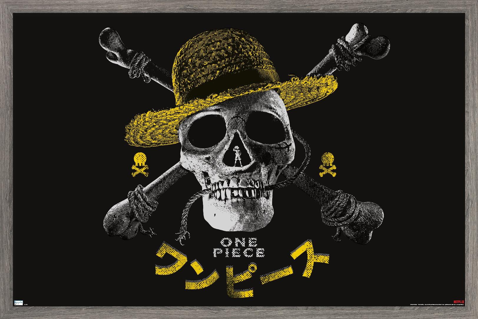 Netflix One Piece - Skull Logo Wall Poster, 22.375" x 34" Framed ...