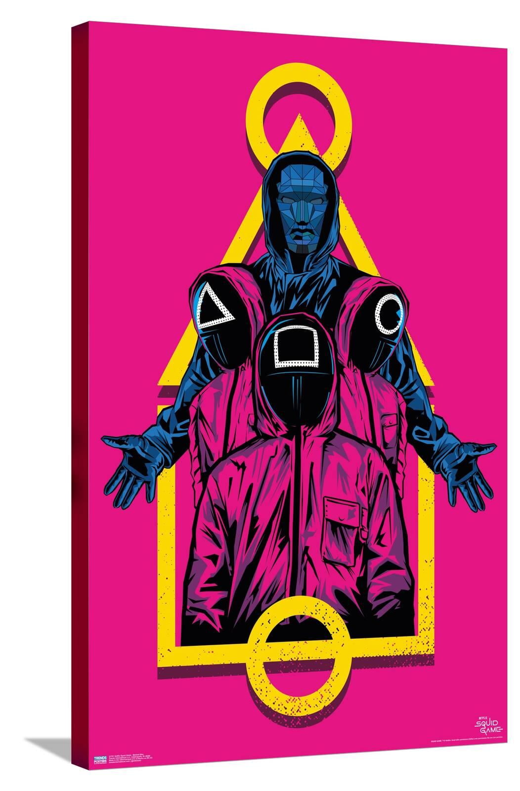 Netflix Squid Game - Masked Men Canvas Wall Poster, 22.375" x 34 ...