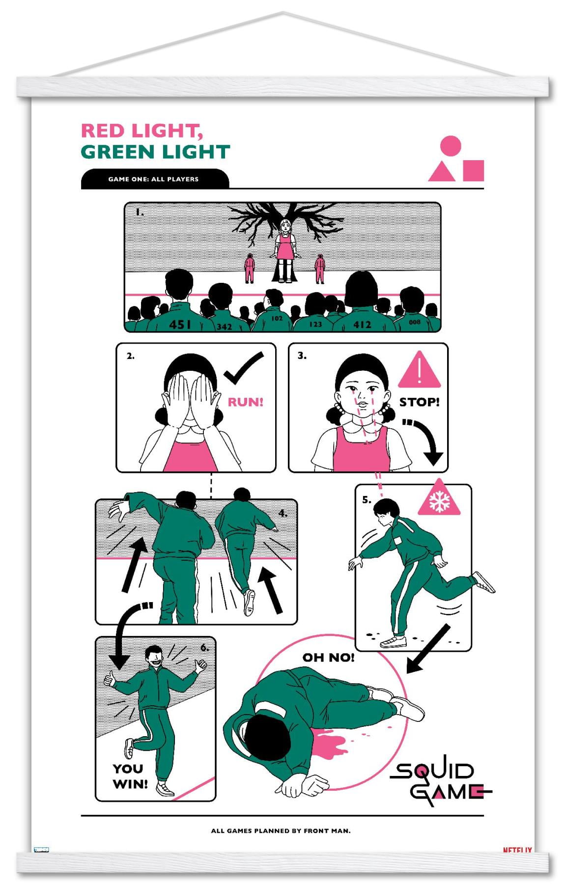 Netflix Squid Game: Season 2 - Red Light Green Light Rules Wall Poster ...