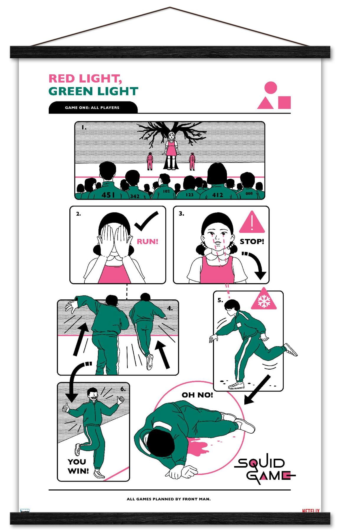 Netflix Squid Game: Season 2 - Red Light Green Light Rules Wall Poster ...