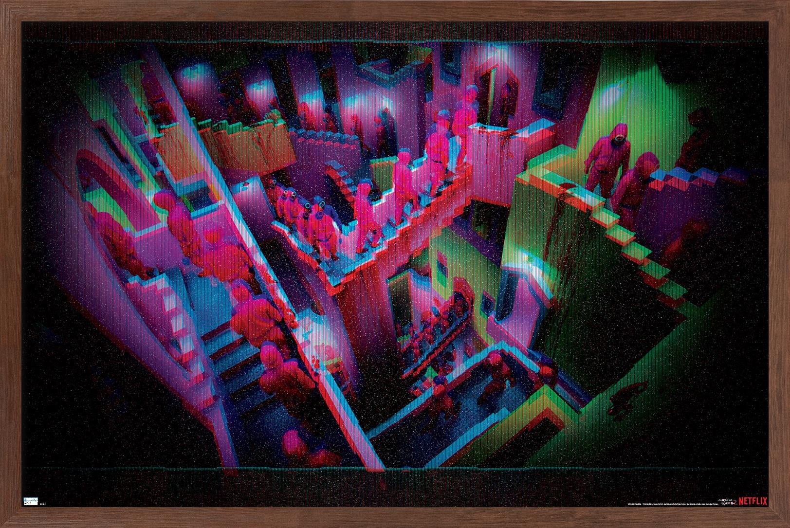 Netflix Squid Game: Season 2 - Stairs Glitch Wall Poster, 22.375" x 34 ...