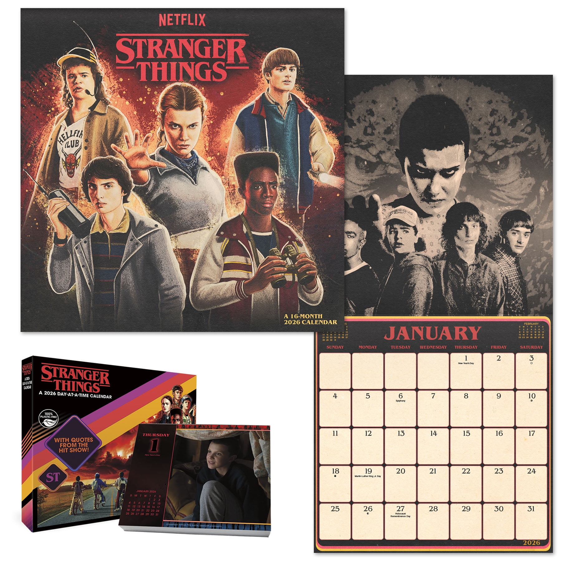 Netflix Stranger Things 2026 Calendar and Daily Desk Box Calendar ...
