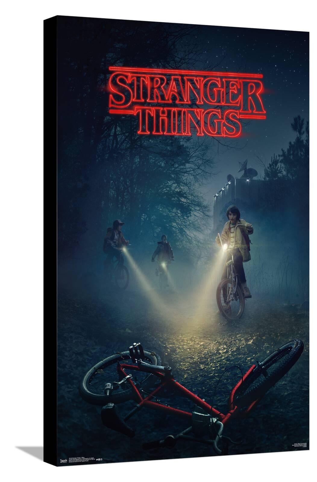 Netflix Stranger Things - Bikes Canvas Wall Poster, 14.725" x 22.375 ...