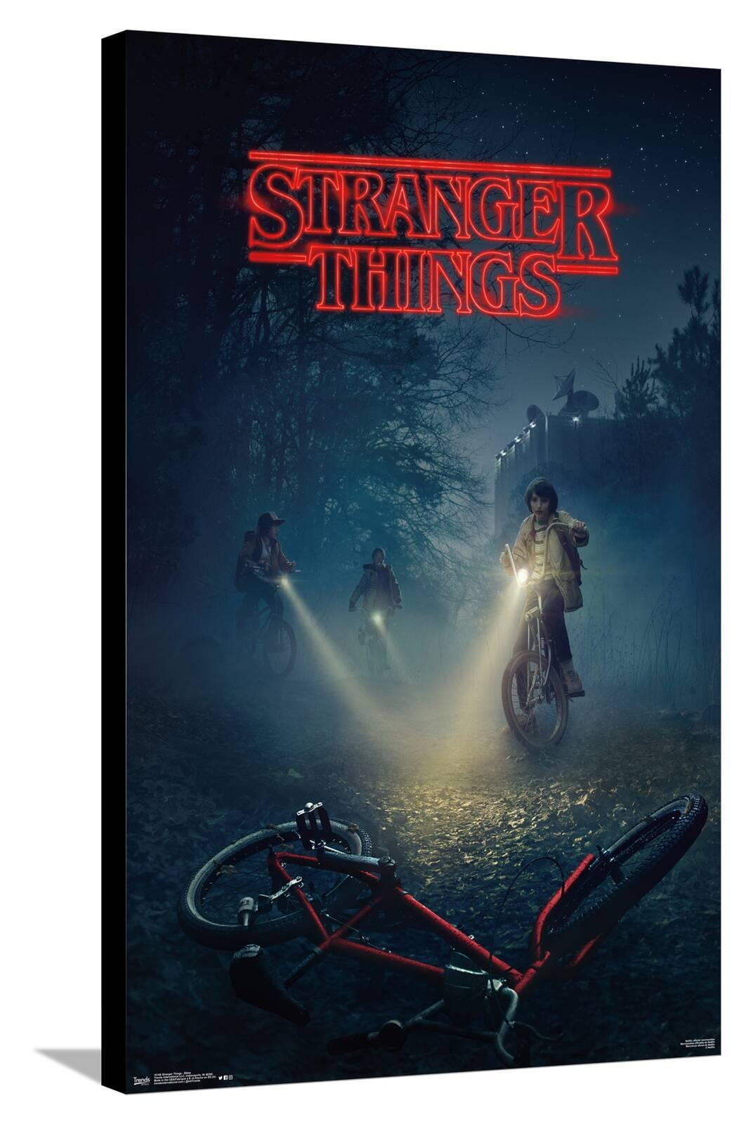 Netflix Stranger Things - Bikes Canvas Wall Poster, 22.375" x 34 ...