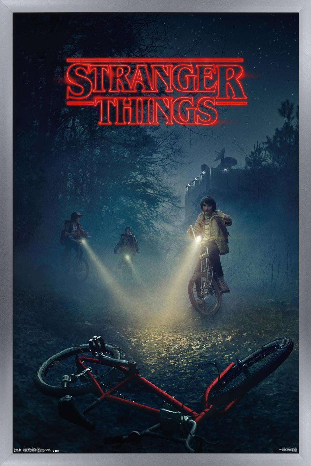 Netflix Stranger Things - Bikes Wall Poster, 14.725" x 22.375", Framed ...