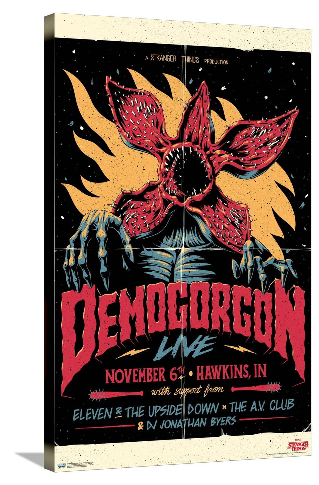 Netflix Stranger Things - Demogorgon Live Canvas Wall Poster, 22.375" x ...