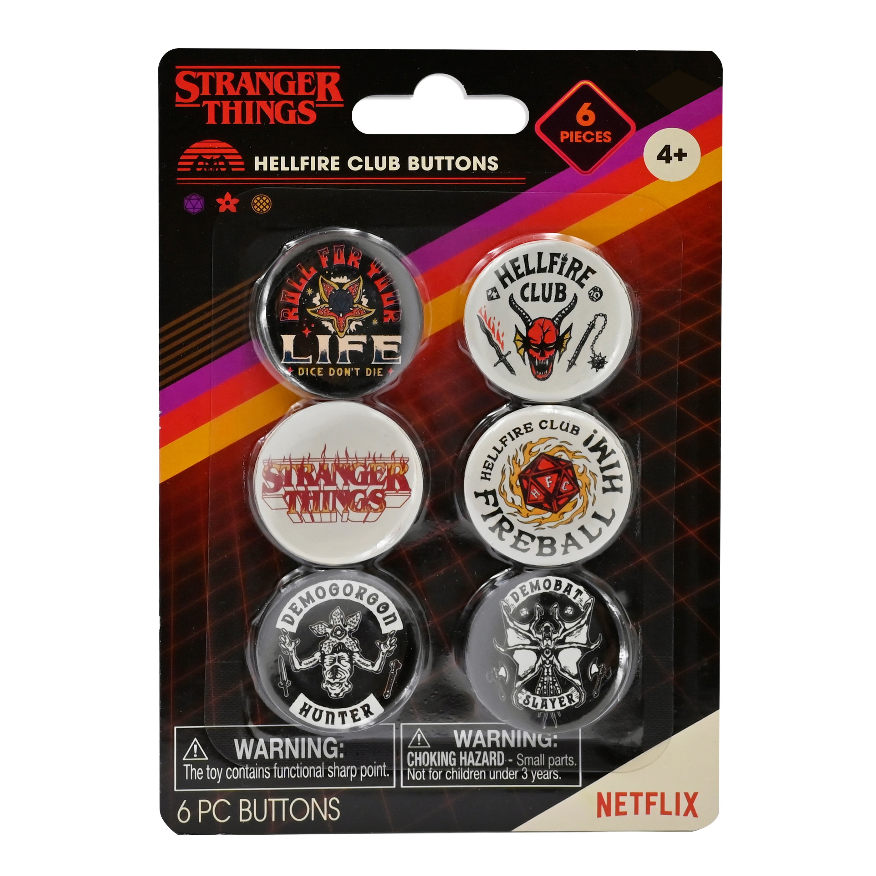Netflix Stranger Things: Halloween Favor - 6 Count Multicolor Hellfire ...