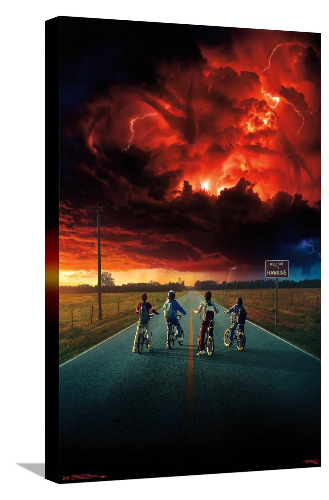 Netflix Stranger Things: Season 2 - Key Art Canvas Wall Poster, 14.725 ...