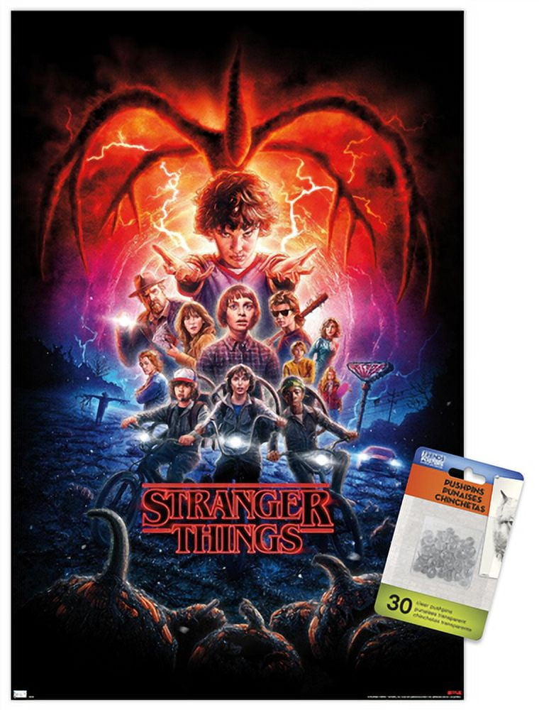 Netflix Stranger Things: Season 2 - One Sheet Wall Poster with Push ...