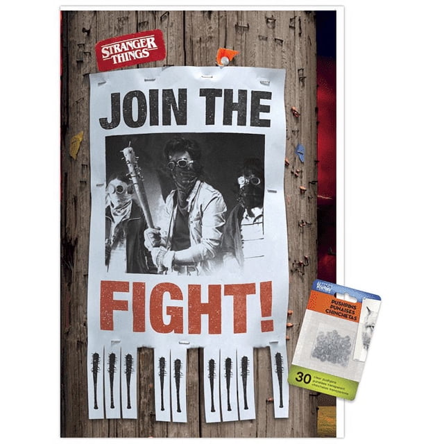 Netflix Stranger Things: Season 2 - The Fight Wall Poster with Push ...