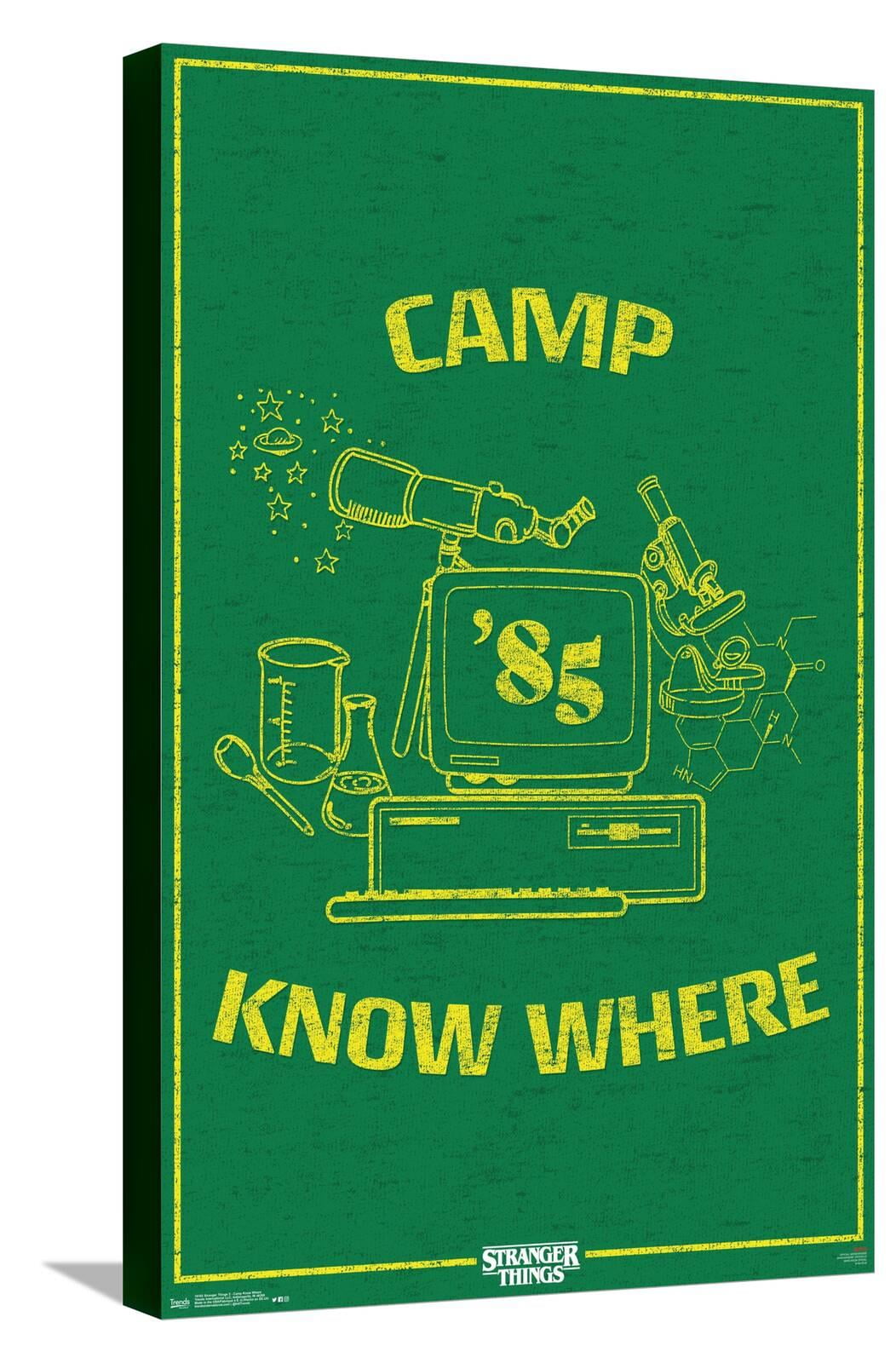 Netflix Stranger Things: Season 3 - Camp Know Where Canvas Wall Poster ...