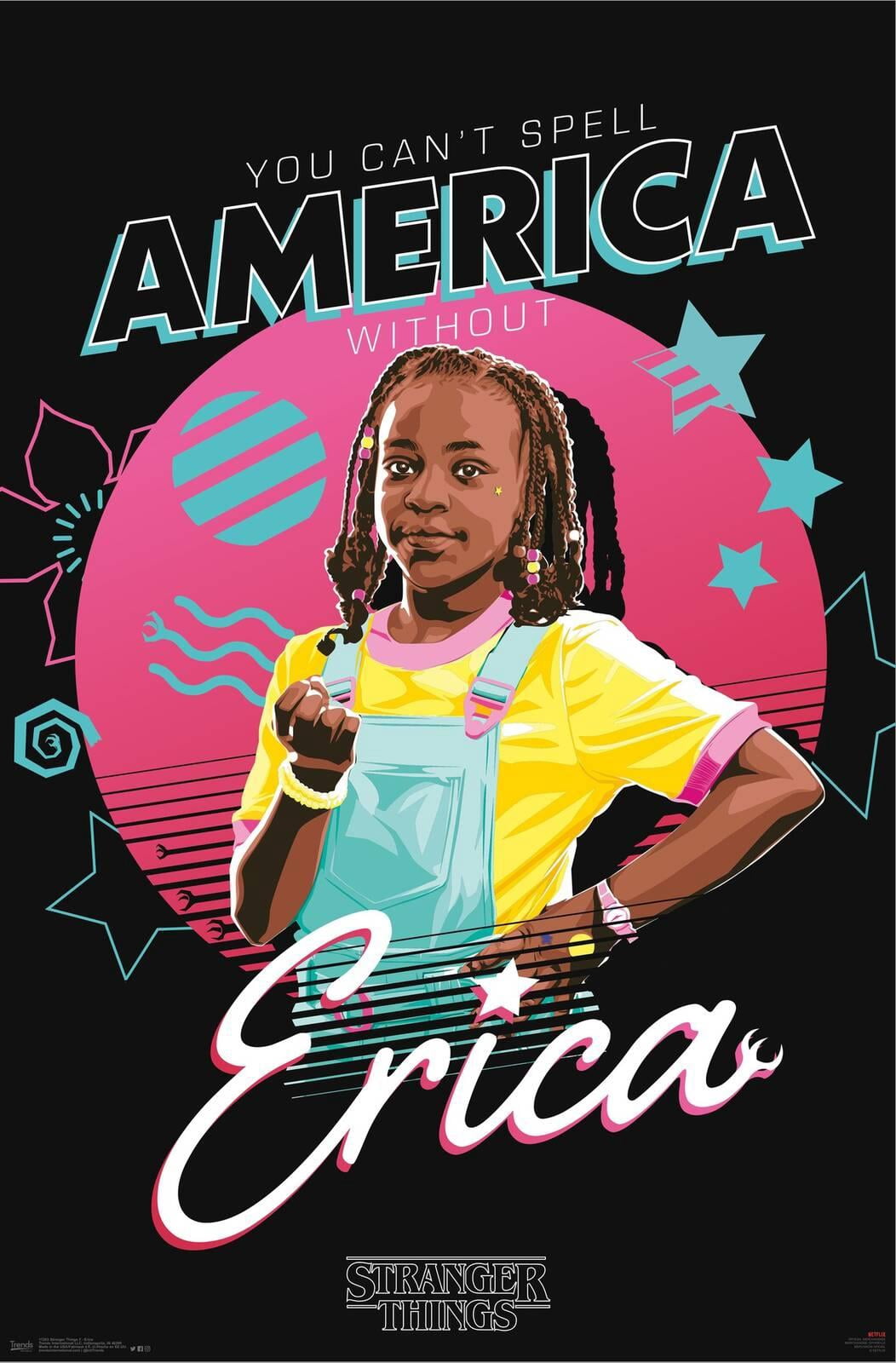 Netflix Stranger Things: Season 3 - Erica Canvas Wall Poster, 22.375" x ...