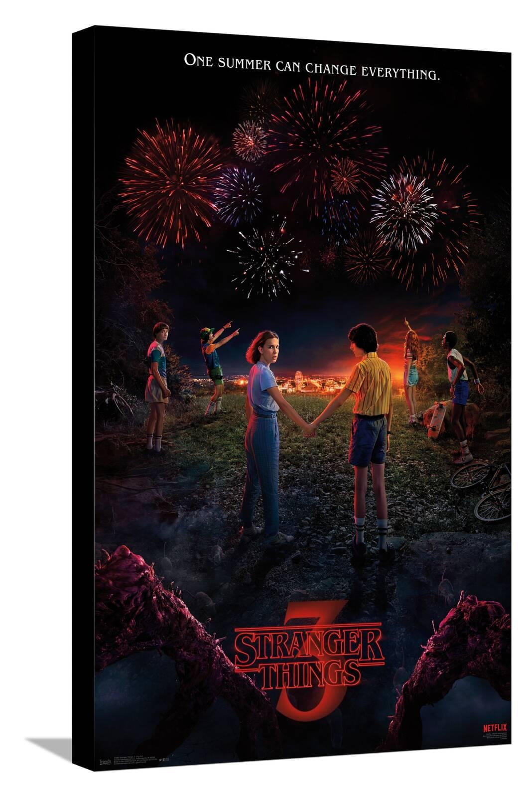 Netflix Stranger Things: Season 3 - Key Art Canvas Wall Poster, 14.725 ...