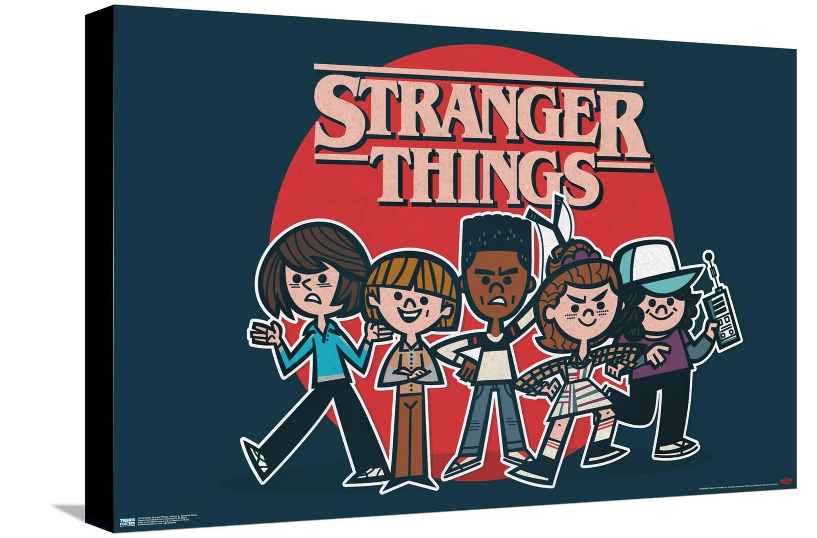 Netflix Stranger Things: Season 4 - Animated Group Canvas Wall Poster ...