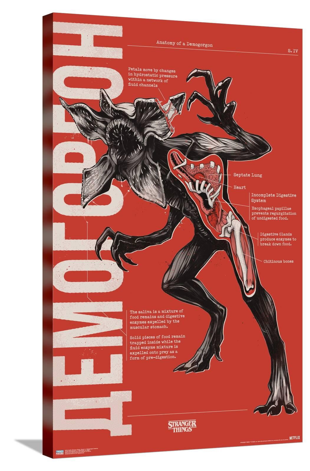 Netflix Stranger Things Season 4 Demogorgon Anatomy Canvas Wall