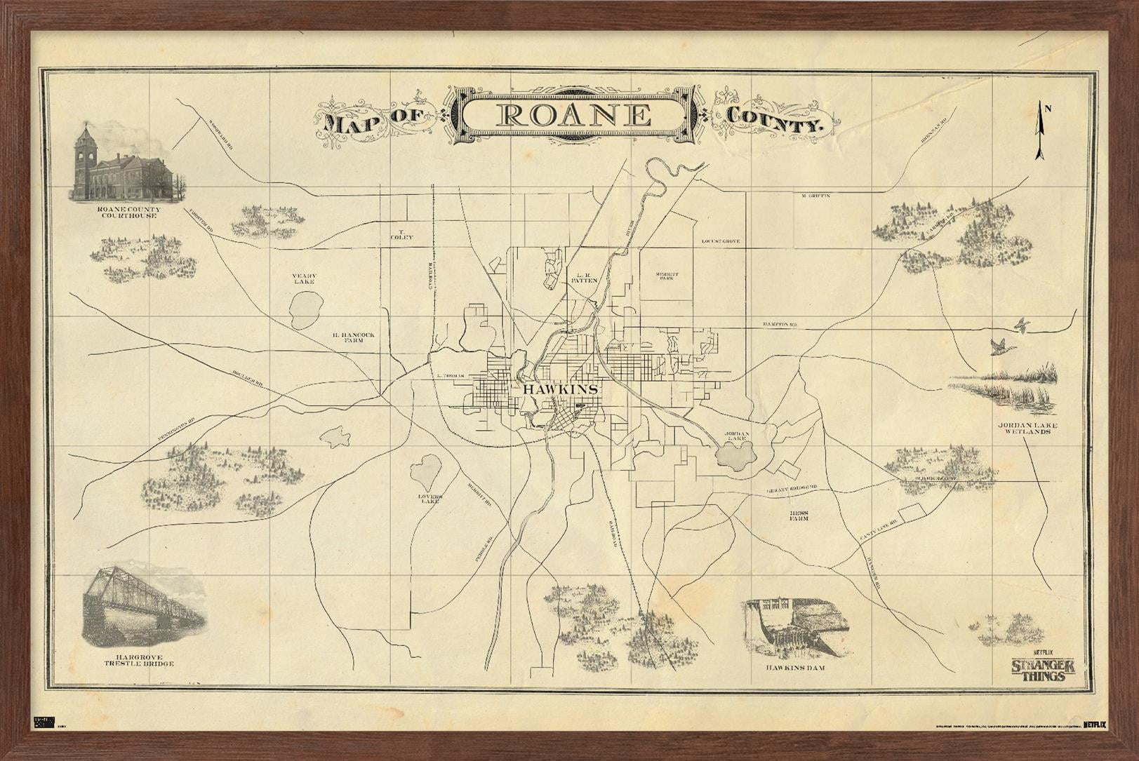 Netflix Stranger Things: Season 4 - Map Wall Poster, 14.725" x 22.375 ...
