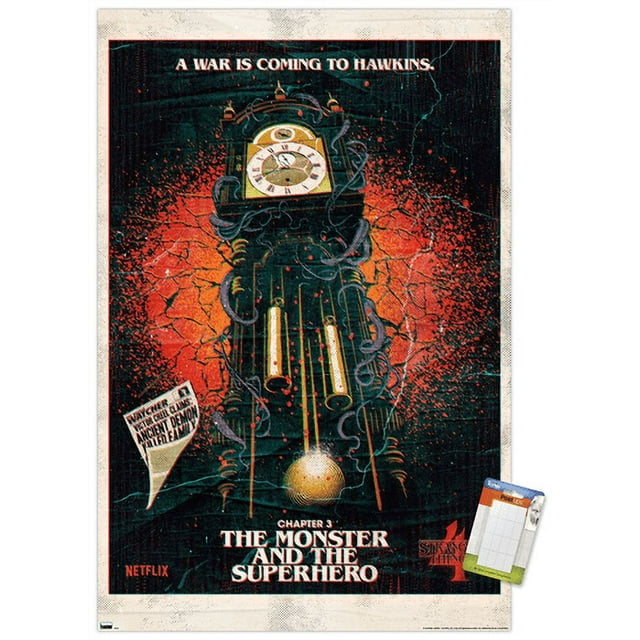 Netflix Stranger Things: Season 4 - The Clock Wall Poster, 22.375" x 34 ...