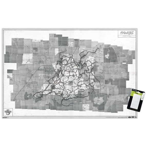 Netflix Stranger Things: Season 5 (2025) - Hawkins Map Wall Poster, 14. ...