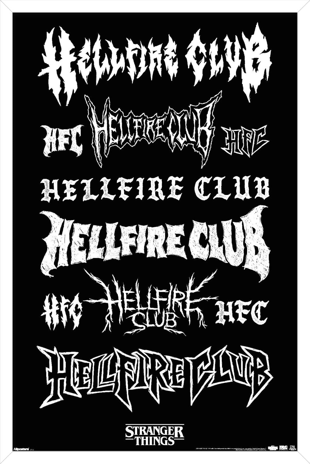 Netflix Stranger Things: Season 5 (2025) - Hellfire Logos Wall Poster ...