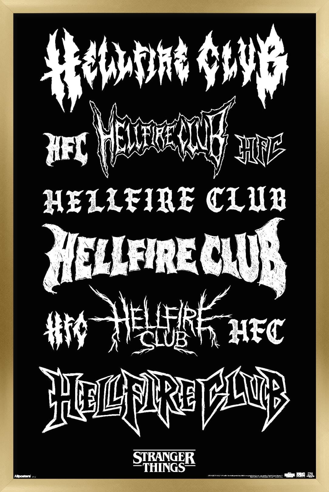 Netflix Stranger Things: Season 5 (2025) - Hellfire Logos Wall Poster ...