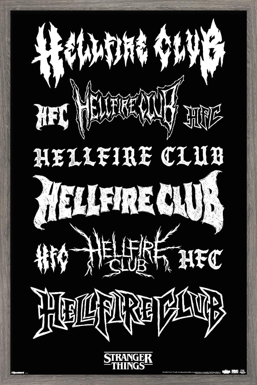 Netflix Stranger Things: Season 5 (2025) - Hellfire Logos Wall Poster ...