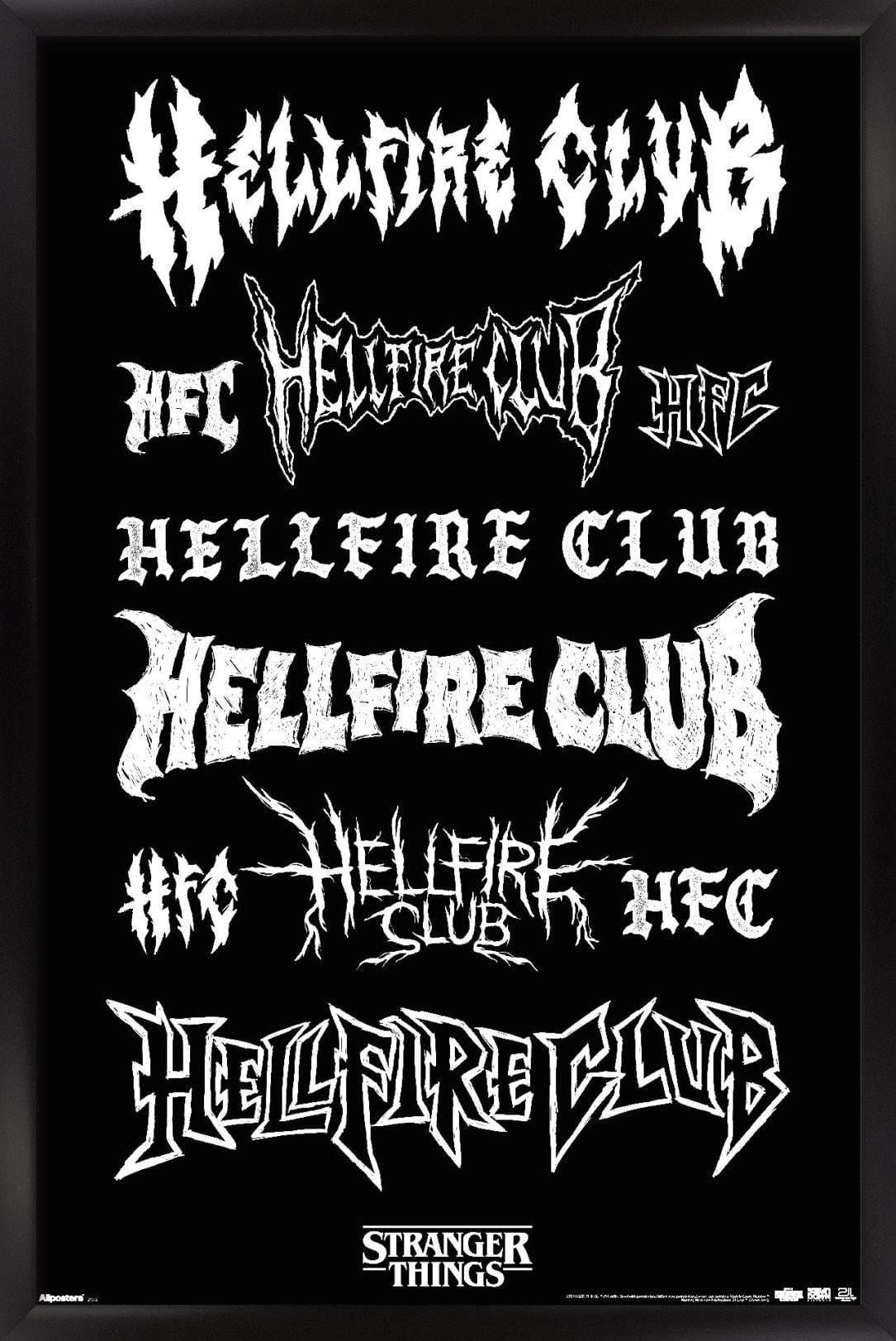 Netflix Stranger Things: Season 5 (2025) - Hellfire Logos Wall Poster ...