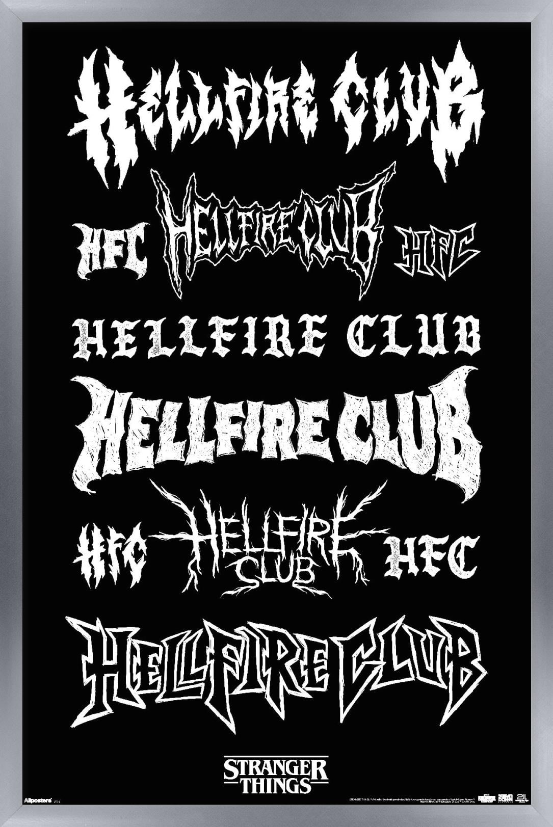 Netflix Stranger Things: Season 5 (2025) - Hellfire Logos Wall Poster ...