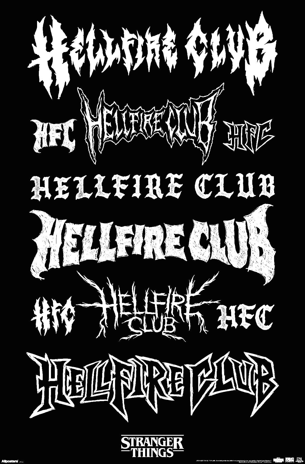 Netflix Stranger Things: Season 5 (2025) - Hellfire Logos Wall Poster ...