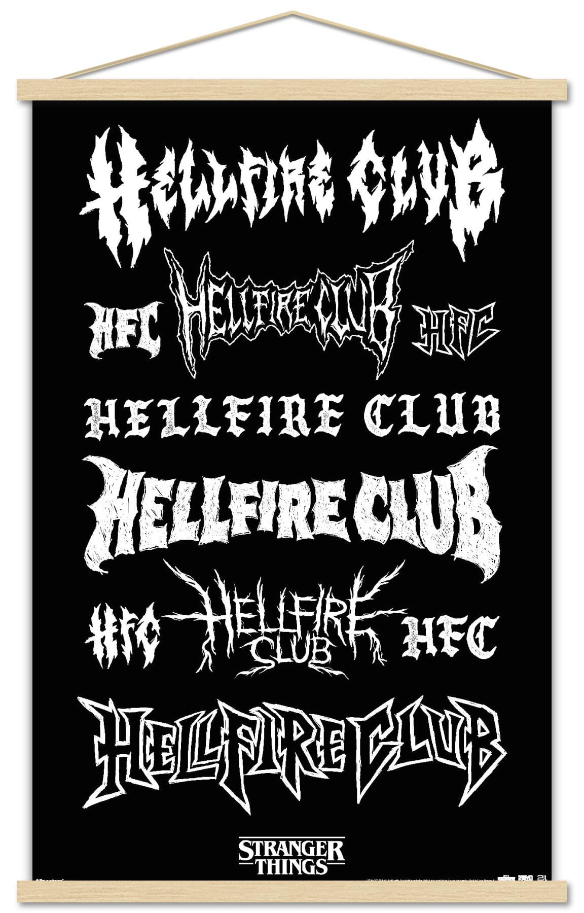 Netflix Stranger Things: Season 5 (2025) - Hellfire Logos Wall Poster ...