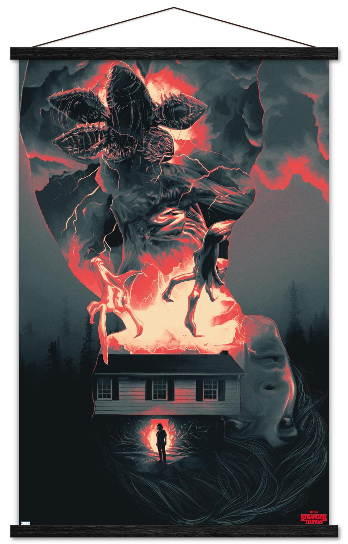 Netflix Stranger Things - Silhouettes Wall Poster with Wooden Magnetic ...